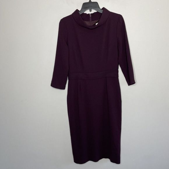 GOAT | Dresses | Goat Dresswomens 6 Eggplant Purple Pencil Half Sleeve ...